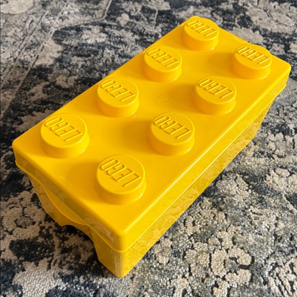 Lego | Toys | Lego Storage Container Brick Box Case Yellow Bin Tote ...